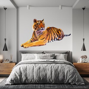 Tiger Wall Decal/ Tiger Wall Sticker/ African Animal Decal/ | Etsy