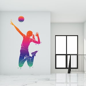 Volleyball Wall Decal/ Volleyball Décor/ Sports Wall Decal/ Girls Room ...