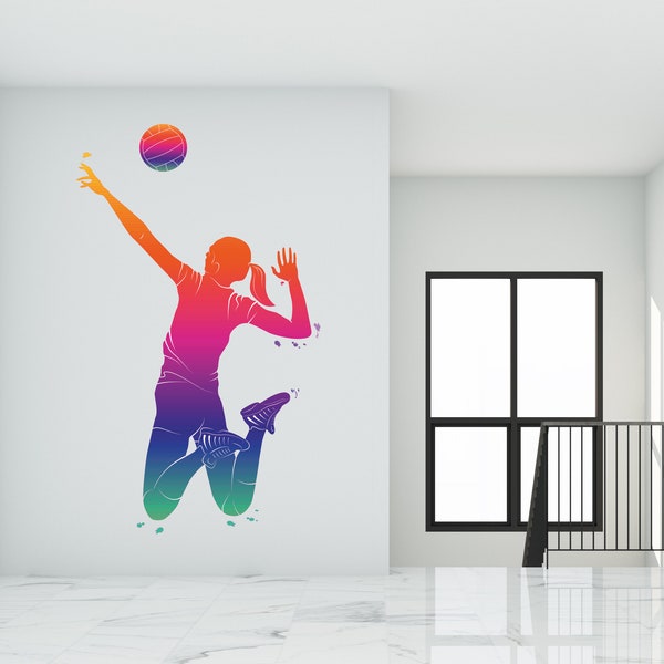 Volleyball Wall Decal - Etsy