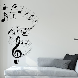 Music Wall Decal Music Notes Wall Sticker Music Wall Decor (K405) - Etsy