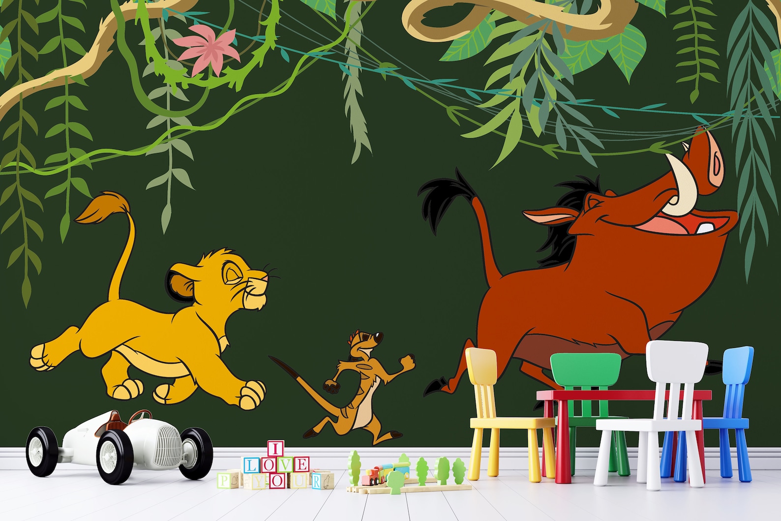 Lion King Wallpaper/ Hakuna Matata Mural/ the Lion King Wallpaper ...