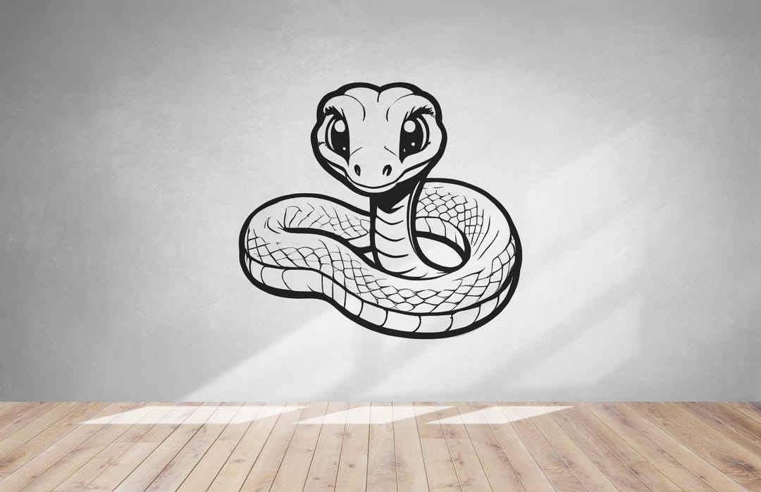 Snake Wall Decal/ Animal of the Year 2025 Green Snake/ Fantasy Wall ...