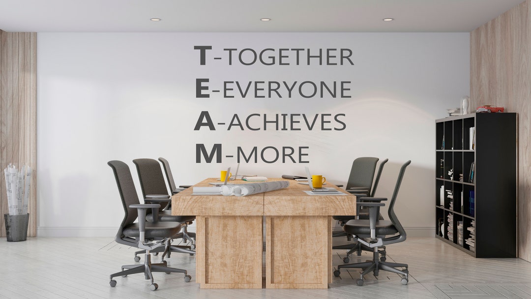 Office Wall Decal Teambuilding Wall Sticker Teamwork Office Wall Art ...
