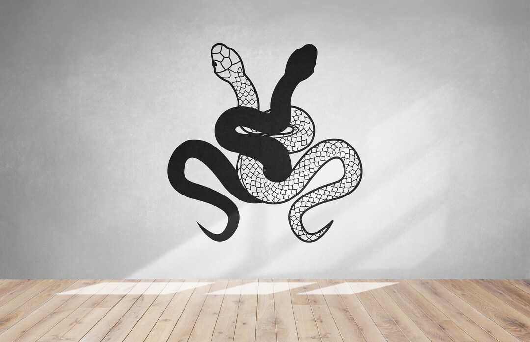 Snake Wall Decal/ Animal of the Year 2025 Green Snake/ Fantasy Wall ...