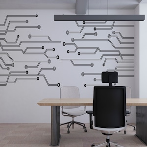 Circuit Board Wall Decal. Technology Wall Decal. Office Wall Decal ...