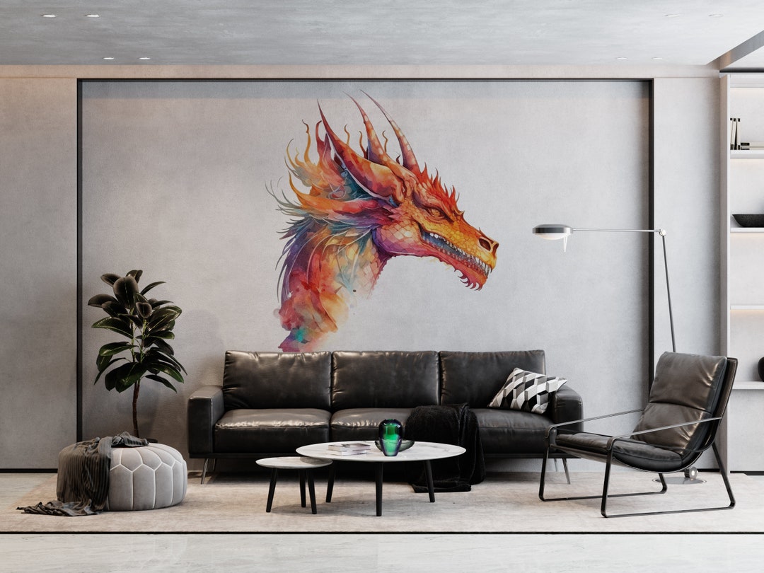 Dragon Wall Decal/ Fantasy Wall Decal/ Chinese Dragon Wall Decal ...