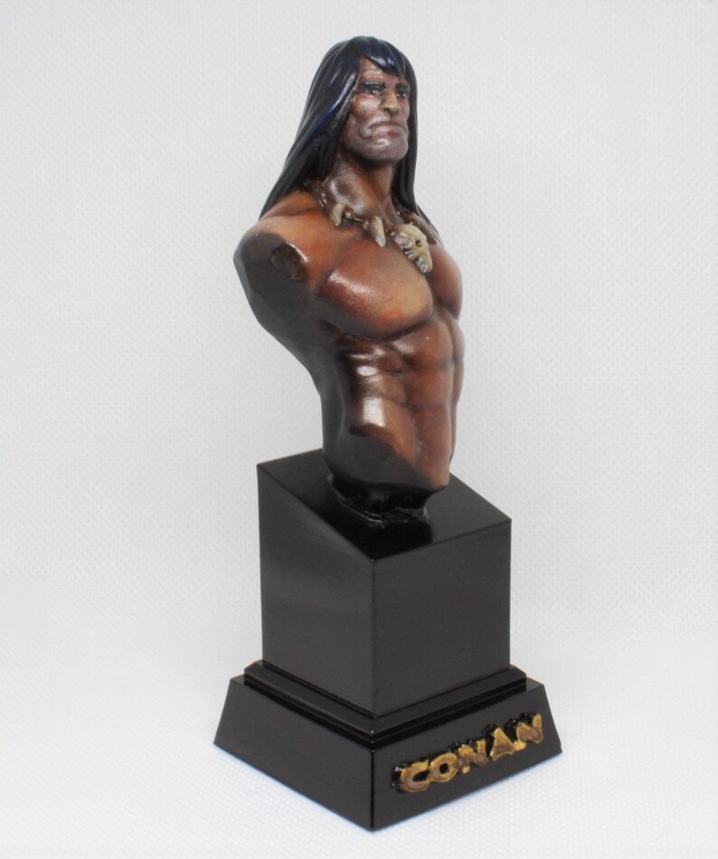 Conan the Barbarian Bust with custom pedestal | Etsy
