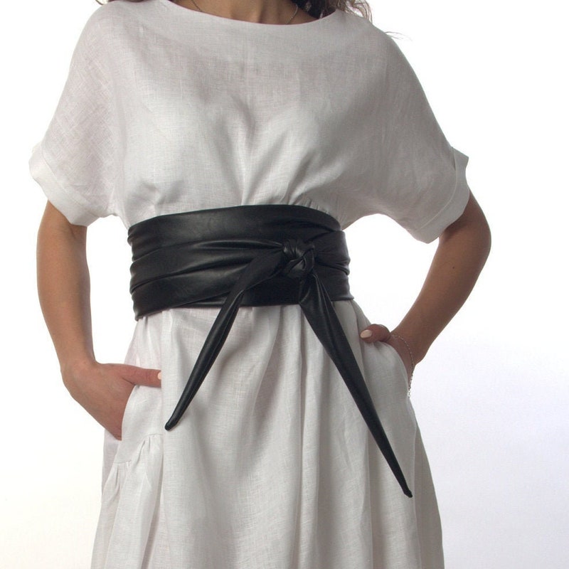 Leather Tie Belt - Etsy