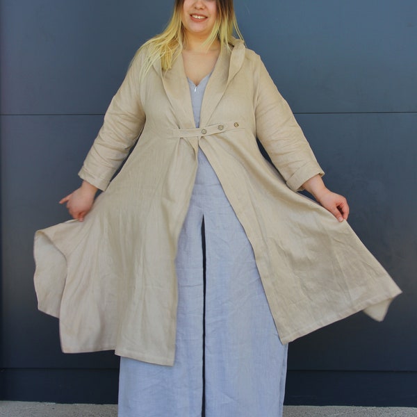 Linen Coat - Etsy