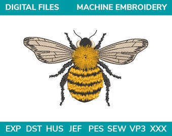 Simple Bee Embroidery Design File - Etsy