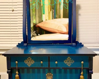 Elegant Iridescent Bombe Chest - Etsy