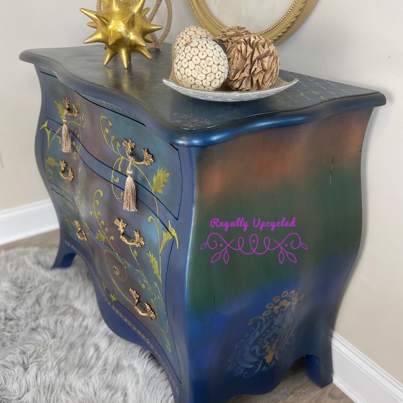 Elegant Iridescent Bombe Chest - Etsy