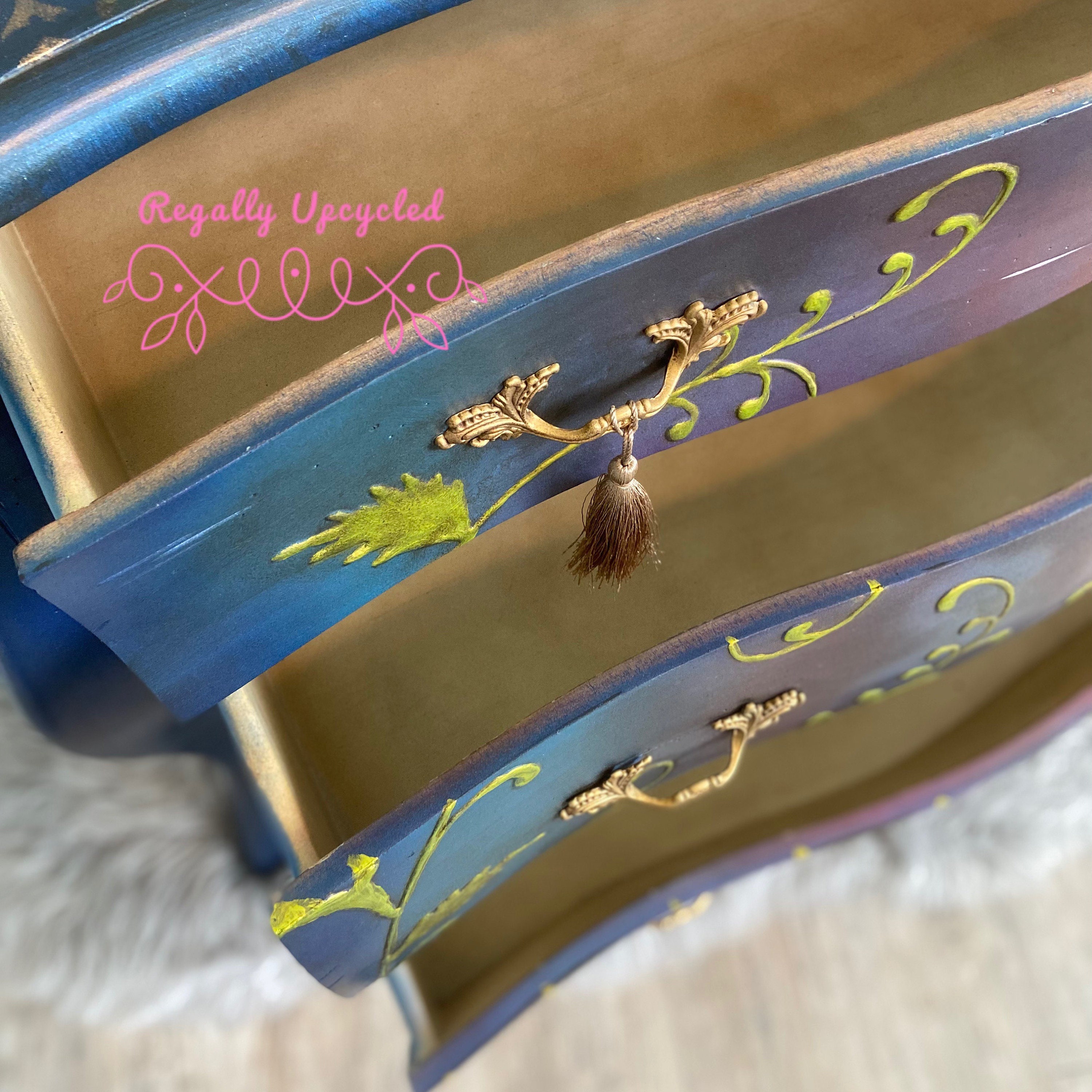 Elegant Iridescent Bombe Chest - Etsy