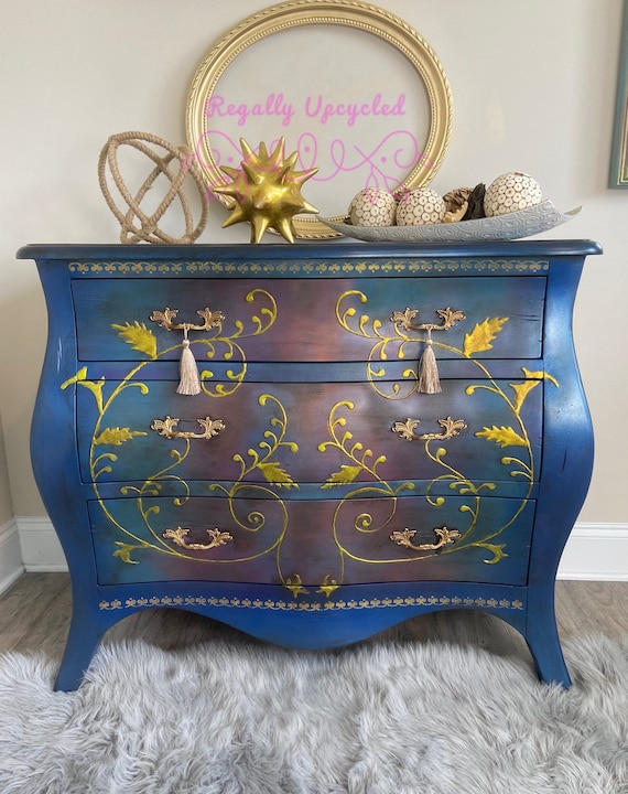 Elegant Iridescent Bombe Chest | Etsy