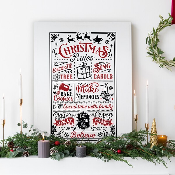 Christmas Rules - Etsy