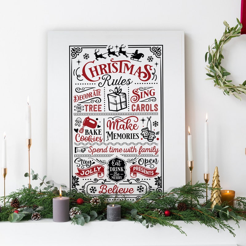 Christmas Wall Signs - Etsy