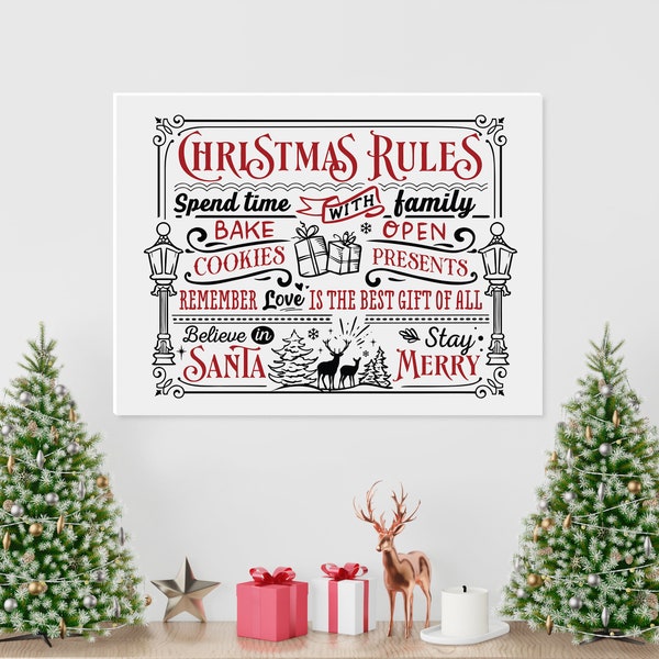 Christmas Rules - Etsy