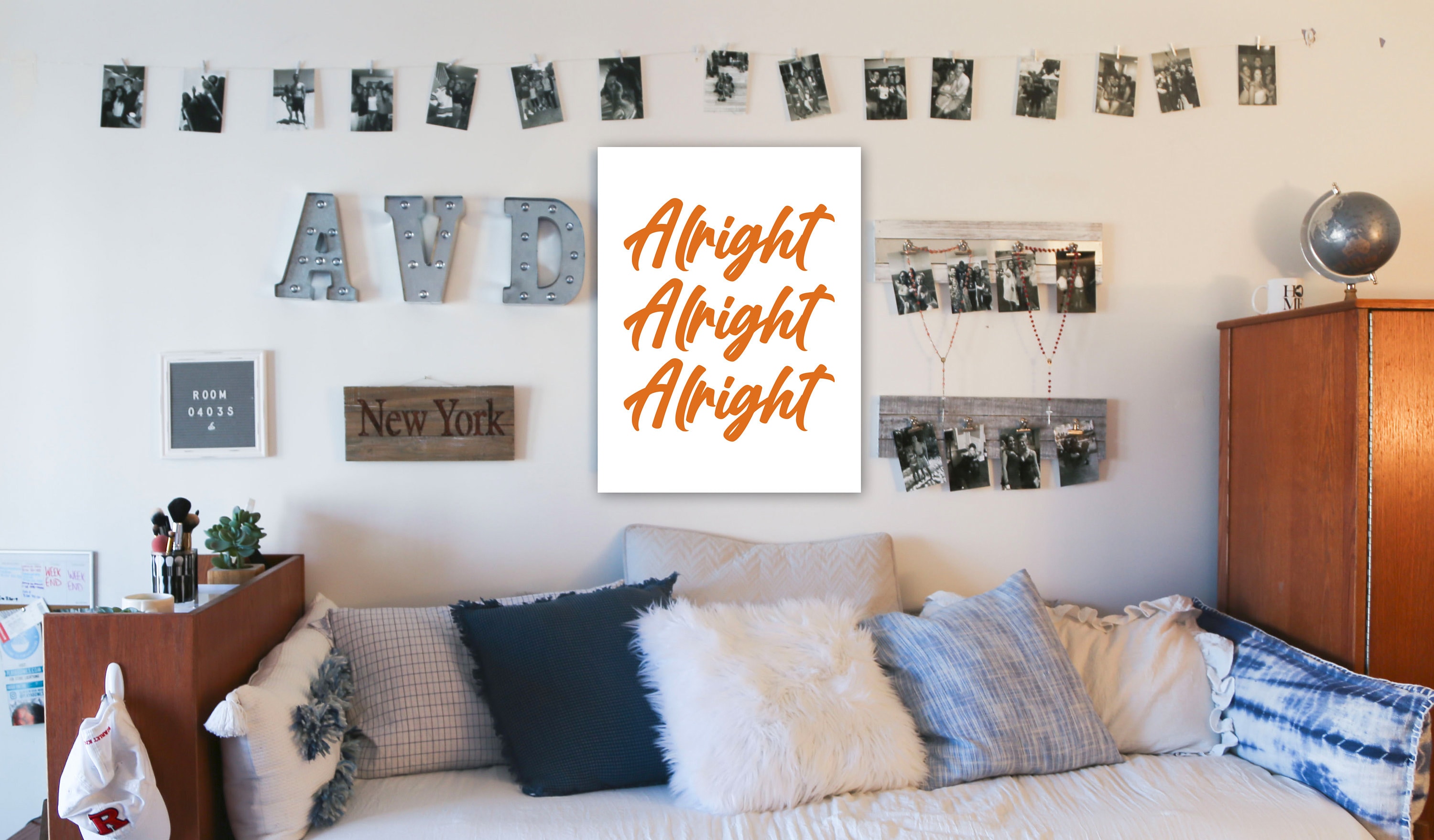 Alright Alright Alright Sign 1/2 Black or White Edge | Etsy