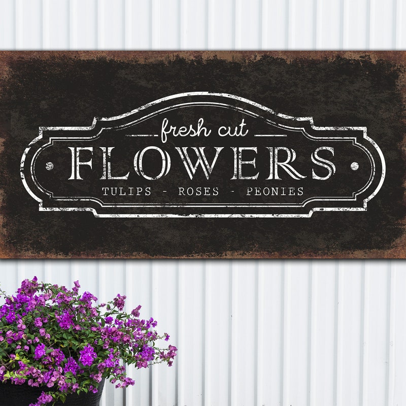 Fresh Cut Flowers Sign - Etsy