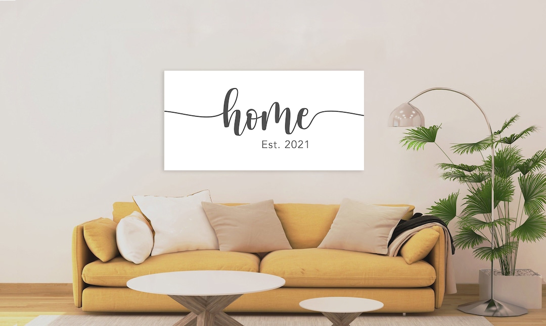 Custom Home Est Script Sign | Custom Letter Sign | Home Est Sign ...