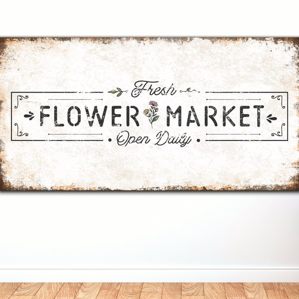 Fresh Flower Market Sign - Etsy