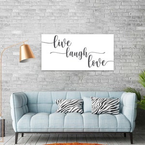 Live Laugh Love Digital Download | Script Art | Wall Art | Wall Decor ...