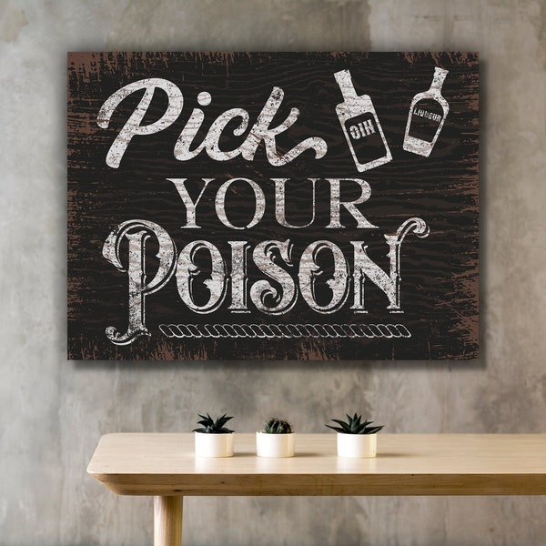 Pick Your Poison Bar Sign - Etsy