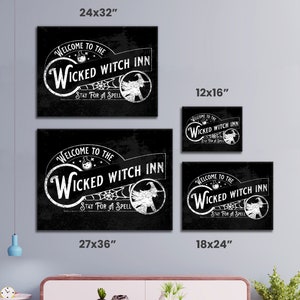 Welcome to the Wicked Witch Inn Sign 1/2 Black or White Edge Foam Print ...