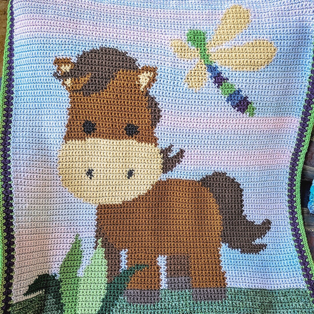 Horse Graphghan Crochet Pattern **digital Pattern Only** (no Physical ...