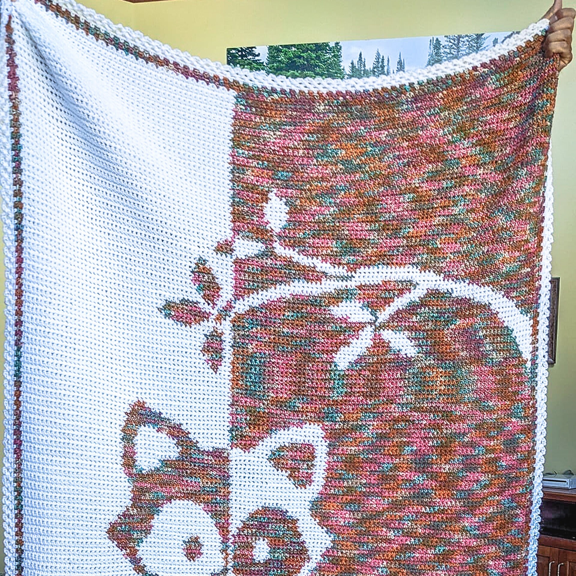 Two-tone Foxy Crochet Graphghan PATTERN ONLY - Etsy