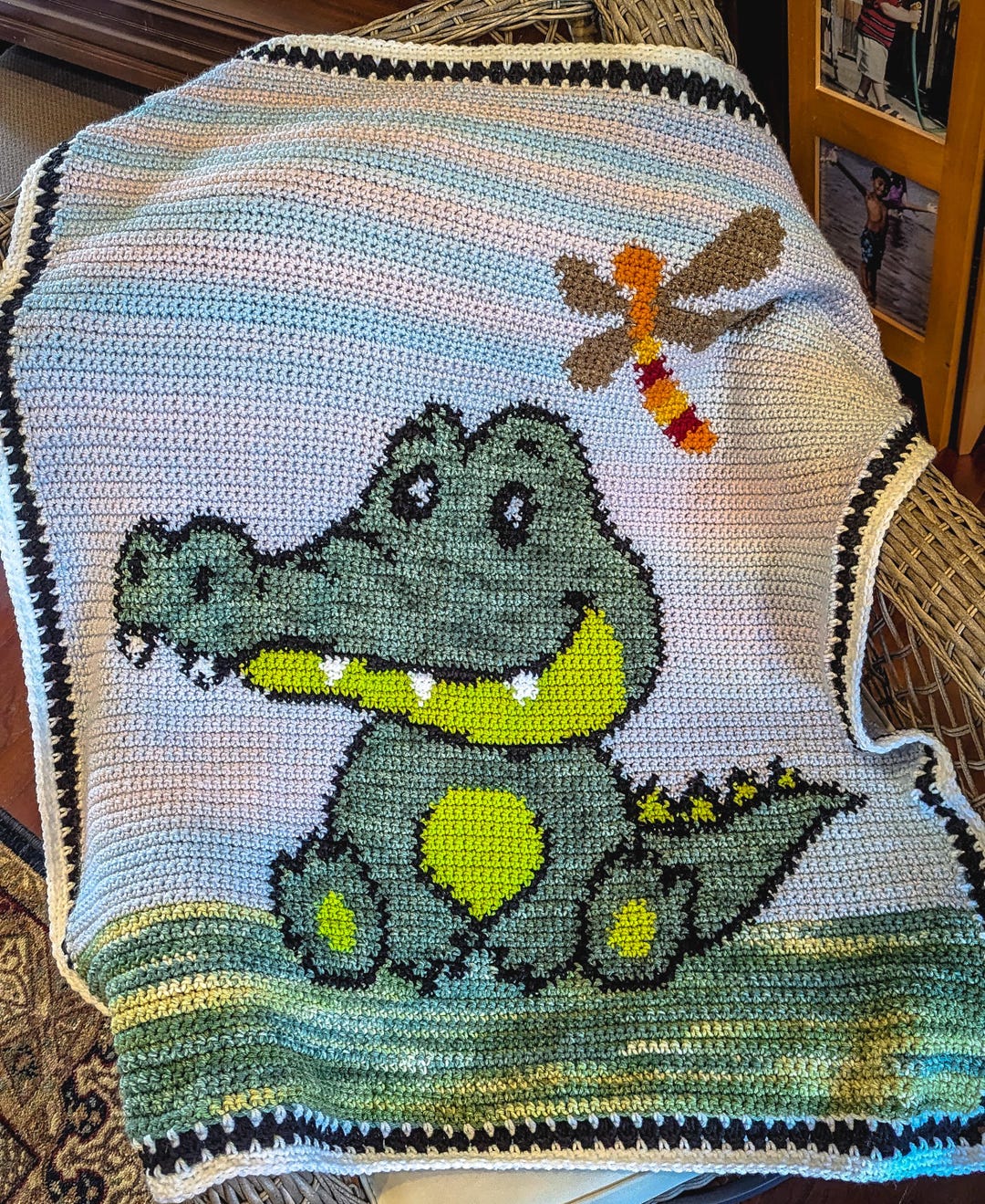 Alligator Baby Crochet Afghan Pattern *digital Pattern ONLY* Not a ...