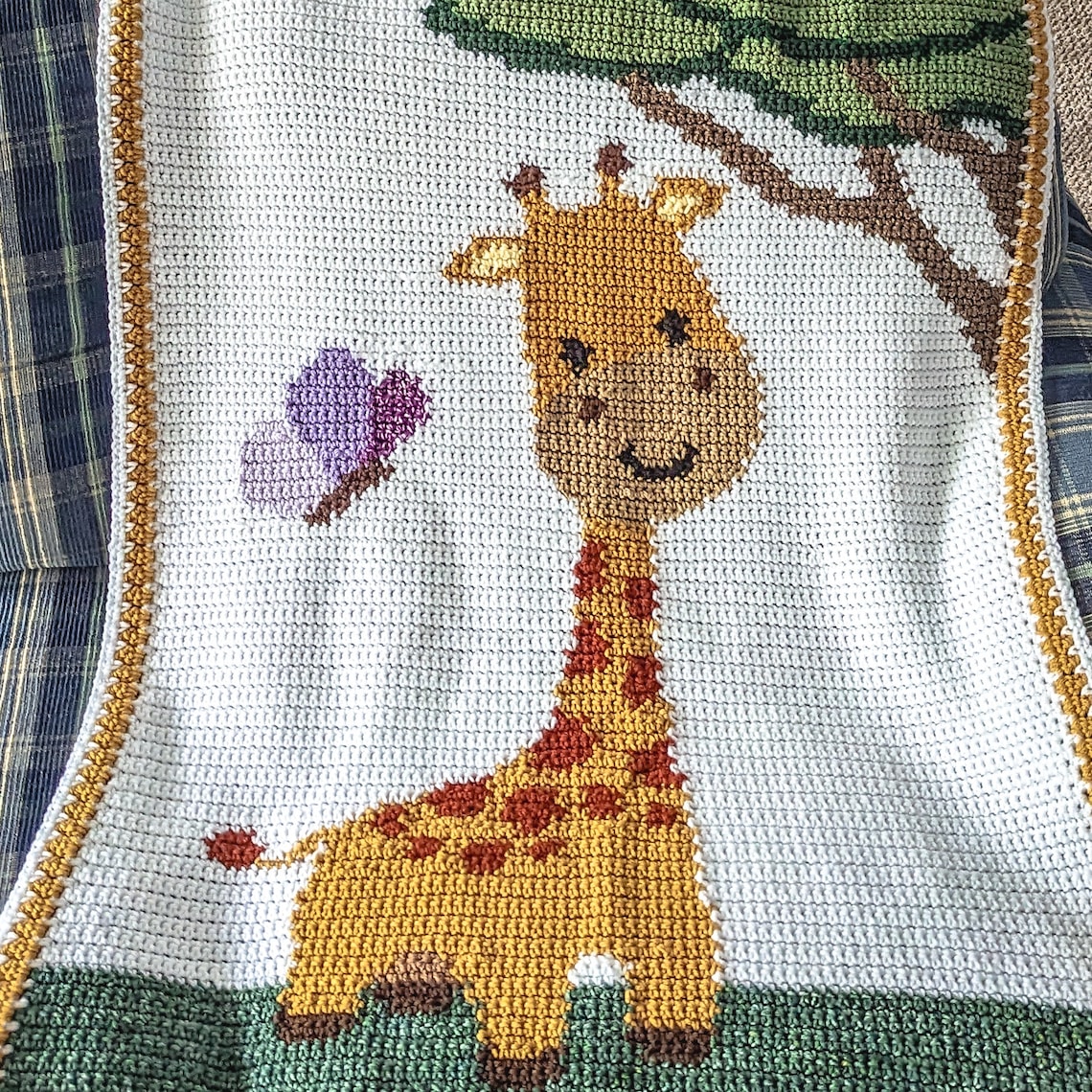 Giraffe Crochet Baby or Toddler Blanket Pattern *digital Download Only ...