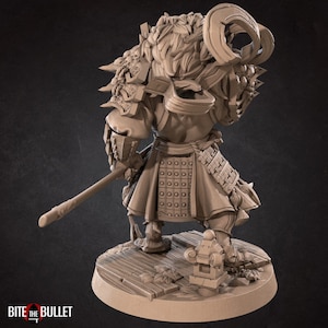 Japanese Male Samurai Dragonborn Miniature With Katana | Oni Yokai ...