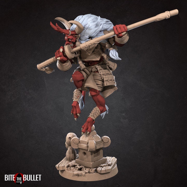 Japanese Samurai Oni Miniature With Katana Sword Oni Yokai | Etsy