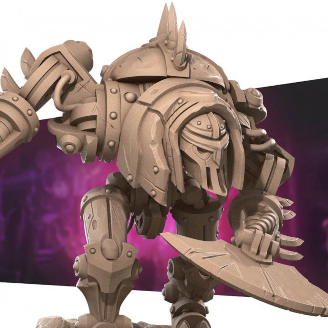 Titan Warforged Paladin Miniature |secret Forge| Warrior Fighter ...