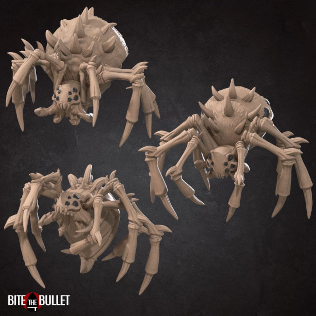Giant Spider Pack of 3 Miniature Encounter Dnd |secret Forge| Dungeons ...