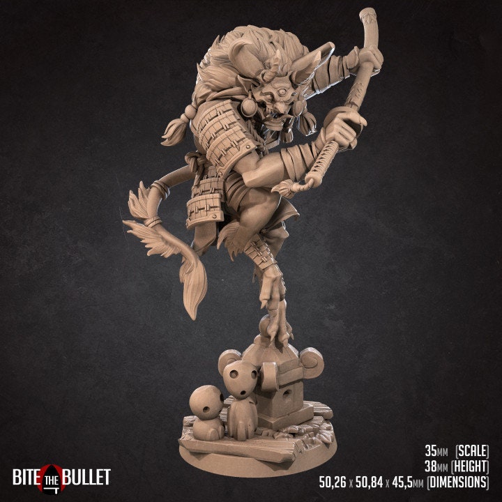 Japanese Samurai Oni Miniature With Katana Sword Oni Yokai | Etsy