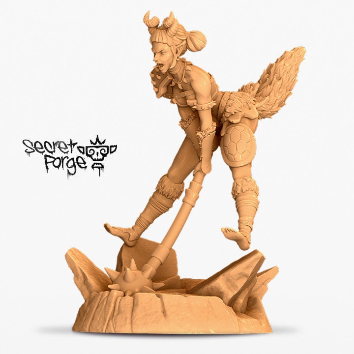 Sexy Tiefling Female Barbarian Pinup Base Breaker Moxie the - Etsy