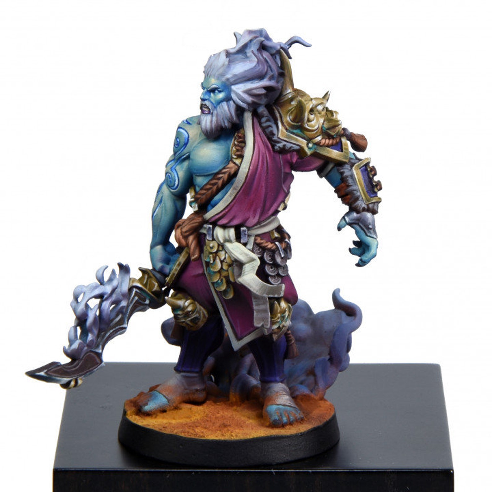 Teifling Male Air Storm Elemental Genasi Monk Miniature 3d - Etsy