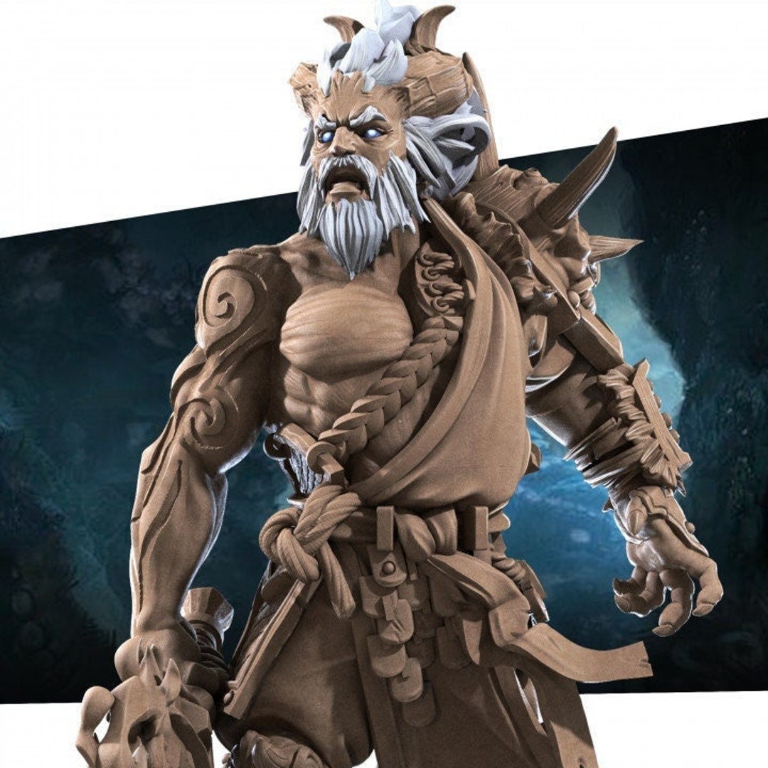 Teifling Male Air Storm Elemental Genasi Monk Miniature | 3d Printed ...