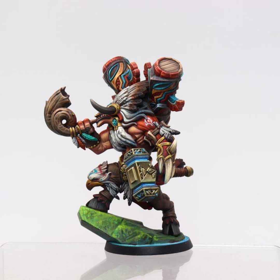 Tauren Chieftain Miniature | Minotaur Bull Druid Warrior Chief With War ...