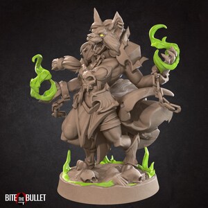 Female Werewolf Warlock Necromancer Miniature With Duel Spells |secret ...