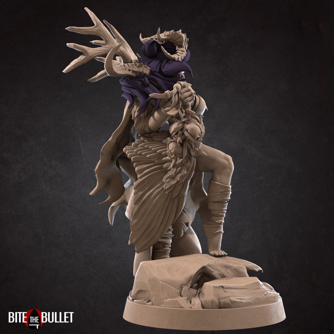 Tiefling Female Necromancer Miniature |secret Forge| Warlock Sorceress ...