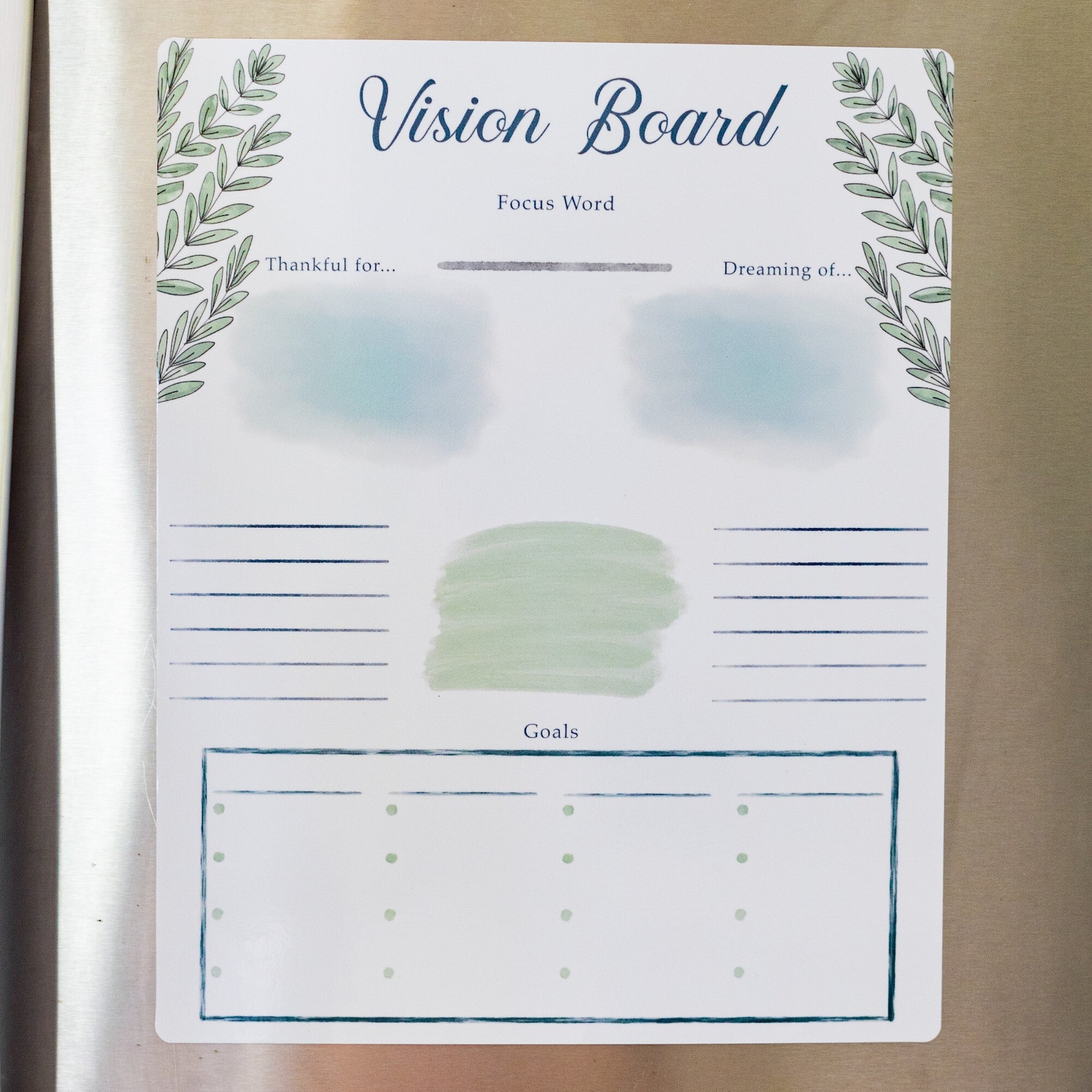 Fridge Magnet Vision Board, 11"x14" Dry Erase Vision Board/goal Planner ...
