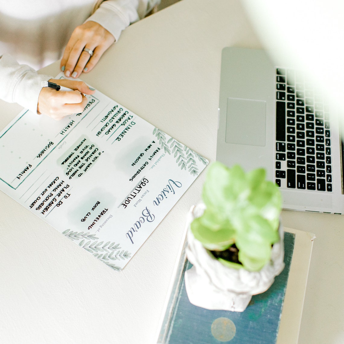 Fridge Magnet Vision Board, 11"x14" Dry Erase Vision Board/goal Planner ...