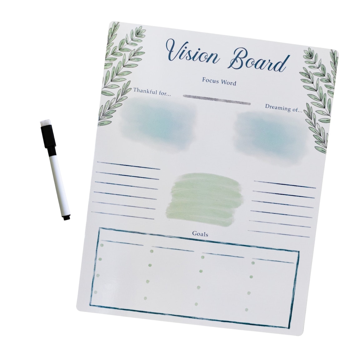 Fridge Magnet Vision Board, 11"x14" Dry Erase Vision Board/goal Planner ...