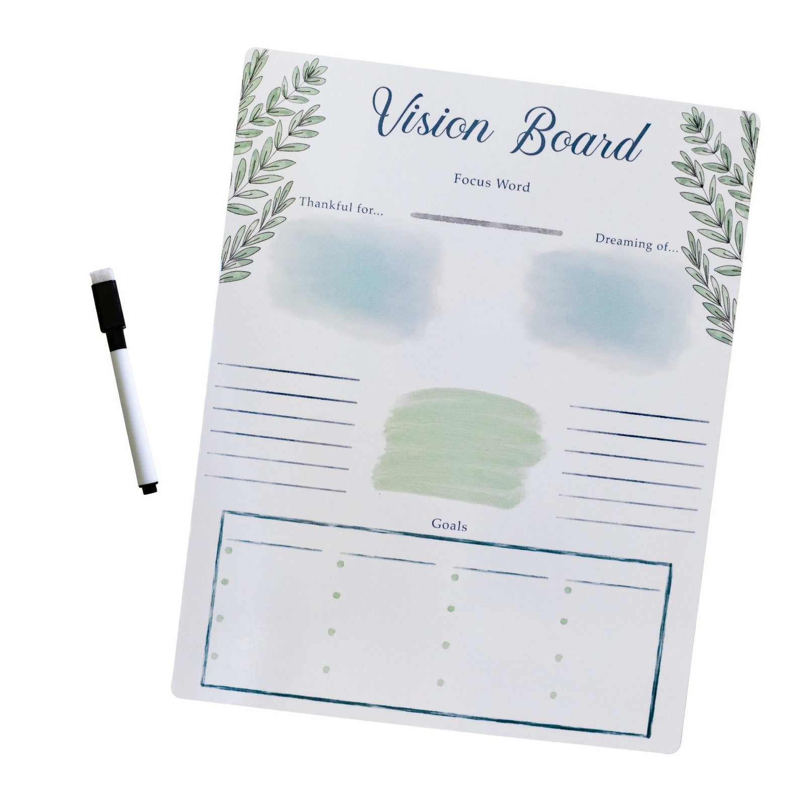 Fridge Magnet Vision Board, 11"x14" Dry Erase Vision Board/goal Planner ...