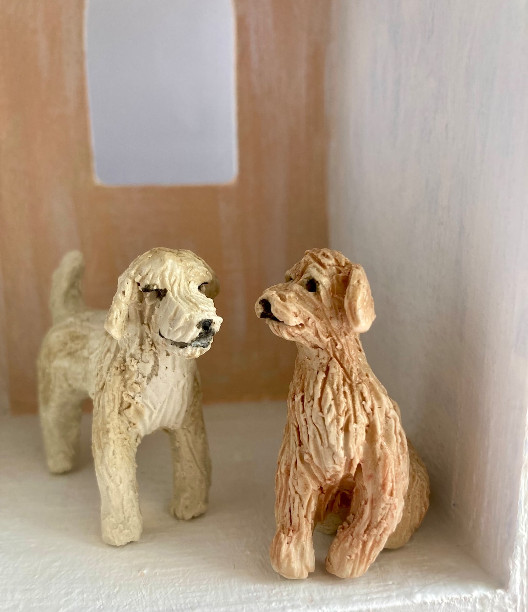 Ceramic Golden Doodle Figurine | Ceramic Cockapoo Sculpture | Handmade ...