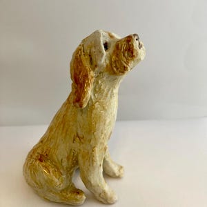 Custom Ceramic Dog Figurine: Hand-painted Pet Portrait Sculpture - Etsy