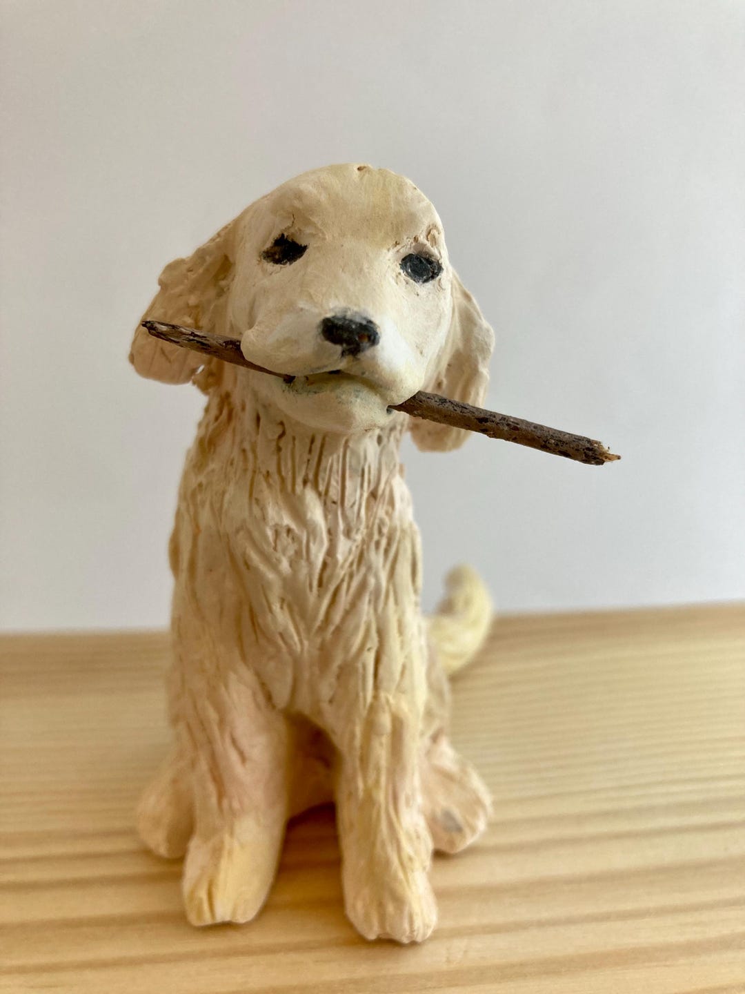 Custom Ceramic Dog Figurine: Hand-painted Pet Portrait Sculpture - Etsy
